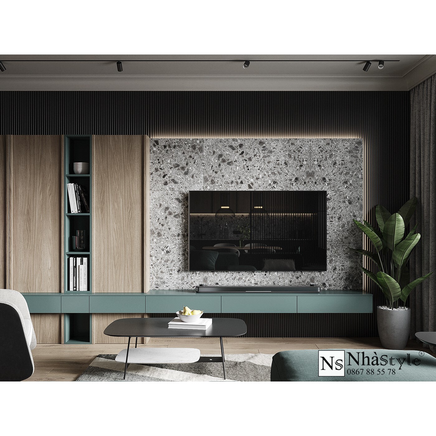 Kệ tivi decor phòng khách 031S – Nhà Style